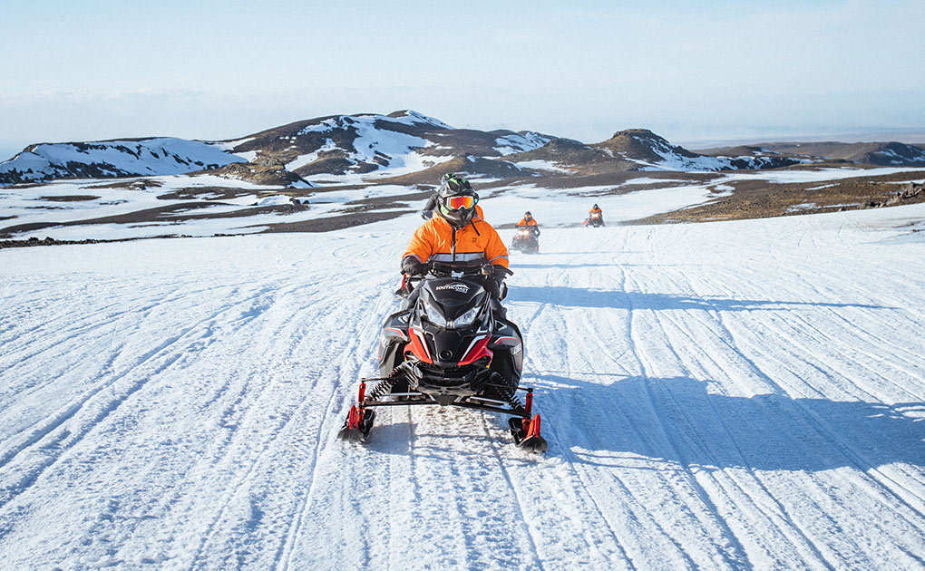 Small-Group Snowmobile Tour on Langjökull Glacier