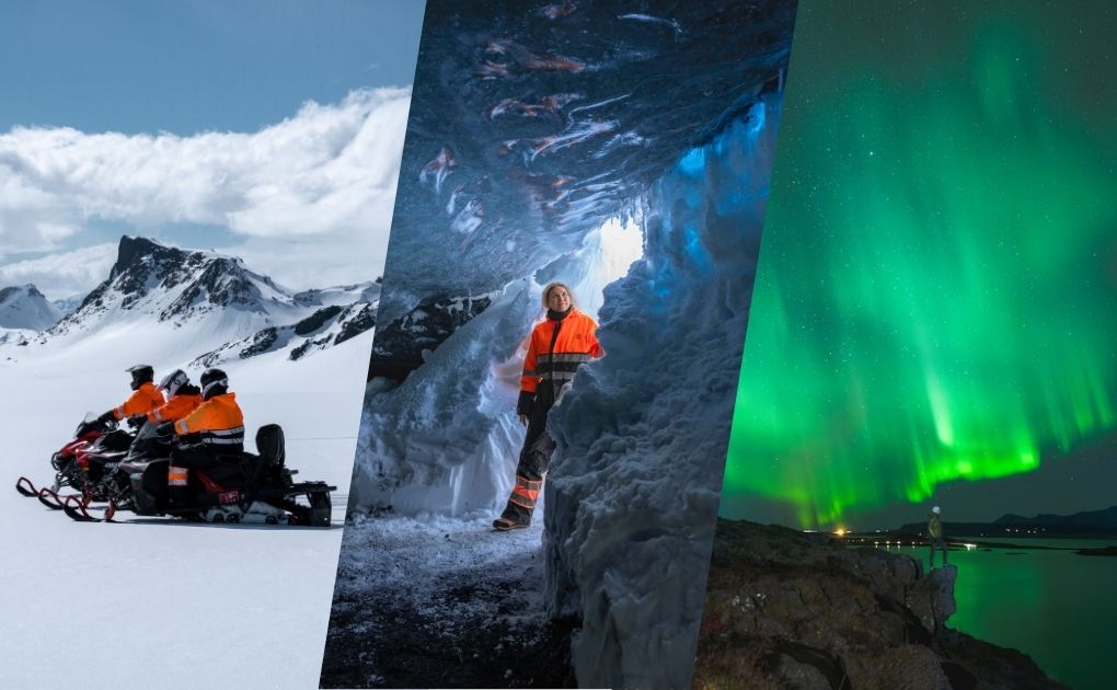 Snowmobiling, Ice Cave & Northern Lights Tour from Reykjavik