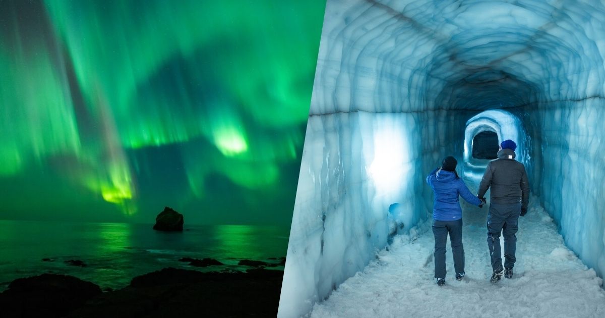 Lights Ice Cave Iceland Ice Cave & Northern Lights In Southern Iceland